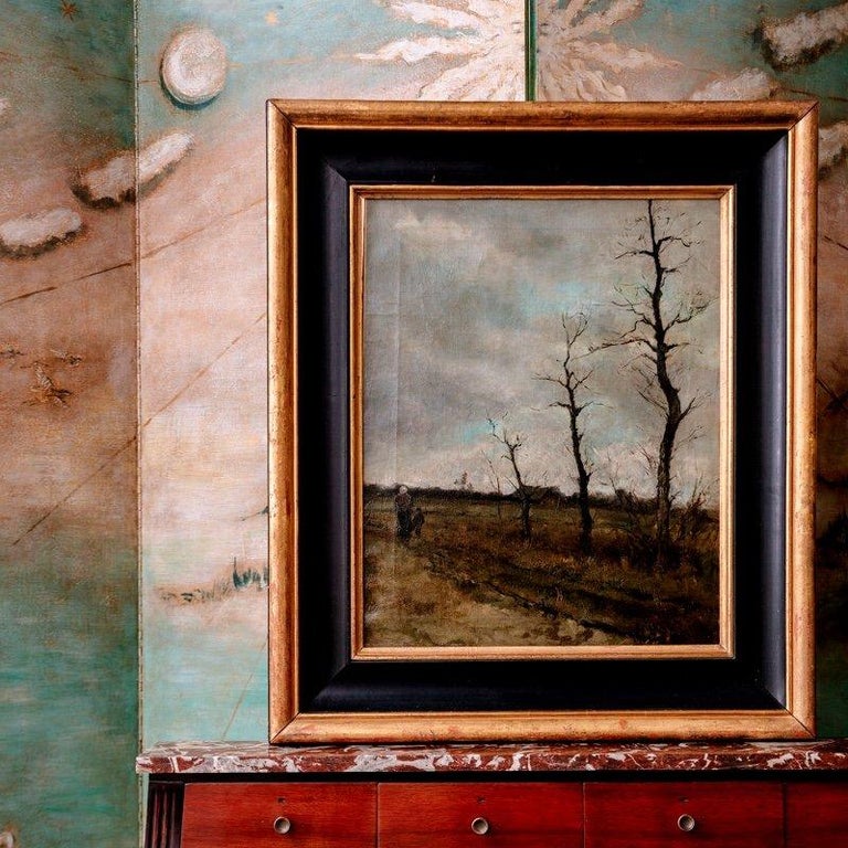 Oil On Canvas - Landscape - Barbizon School - XIXth Century For Sale at ...