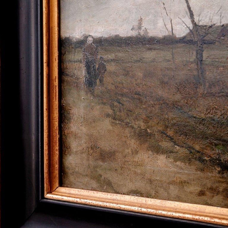 Oil On Canvas - Landscape - Barbizon School - XIXth Century For Sale at ...