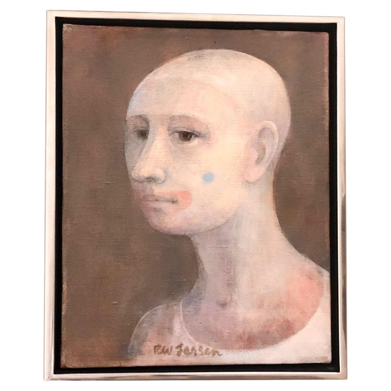 Oil on Canvas of a Jester by Robert Wesley Larsen For Sale at 1stDibs