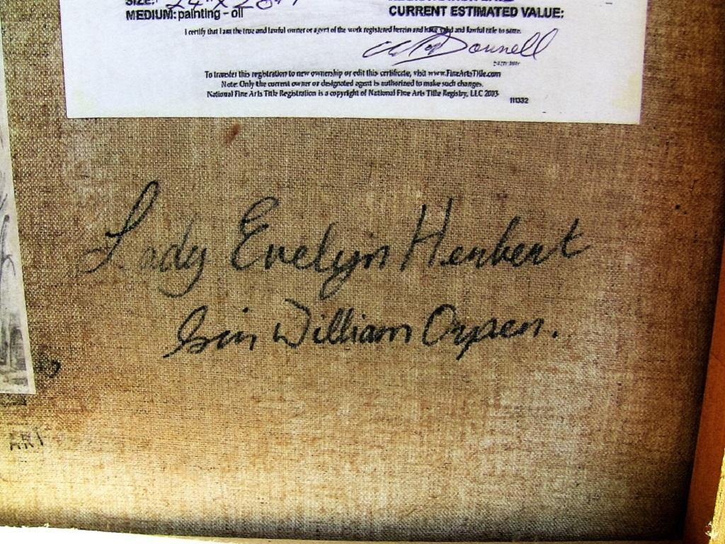 Oil on Canvas of Lady Evelyn Herbert after Sir William Orpen For Sale ...