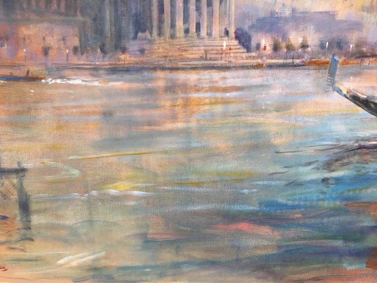 Oil on Canvas Painting "Grand Canal, Venice Sunset", Michael Chaplin ...