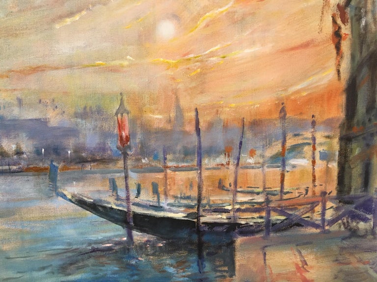 Oil on Canvas Painting "Grand Canal, Venice Sunset", Michael Chaplin ...