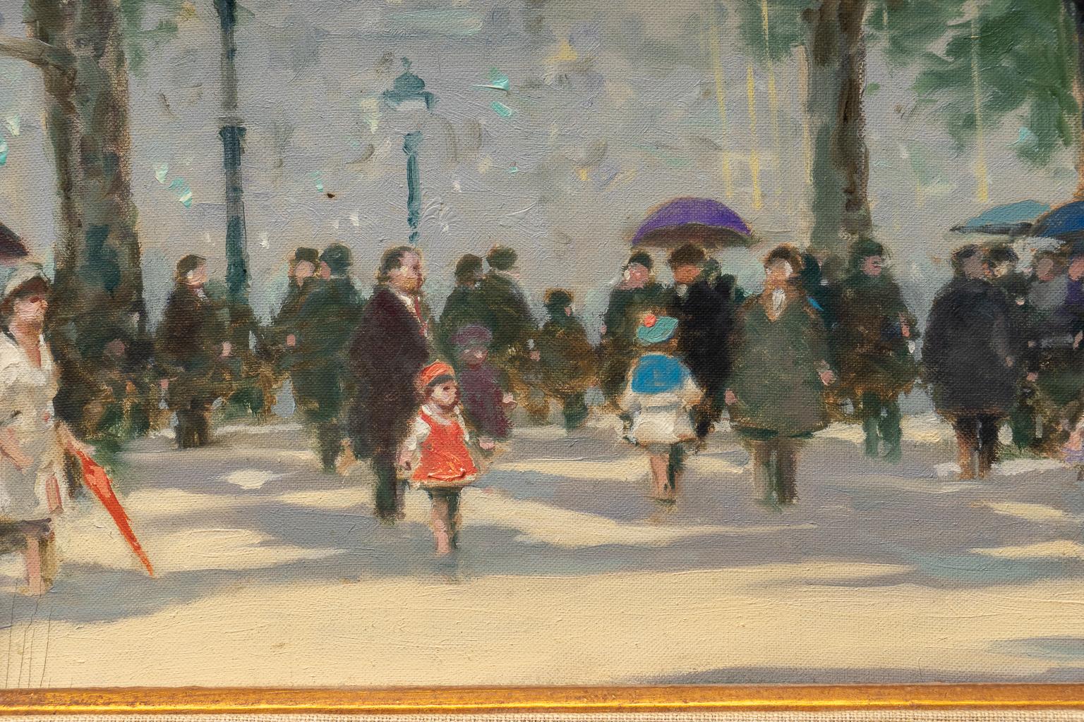 Oil on Canvas Painting "Louvre Carousel"by Andre Gisson For Sale at ...