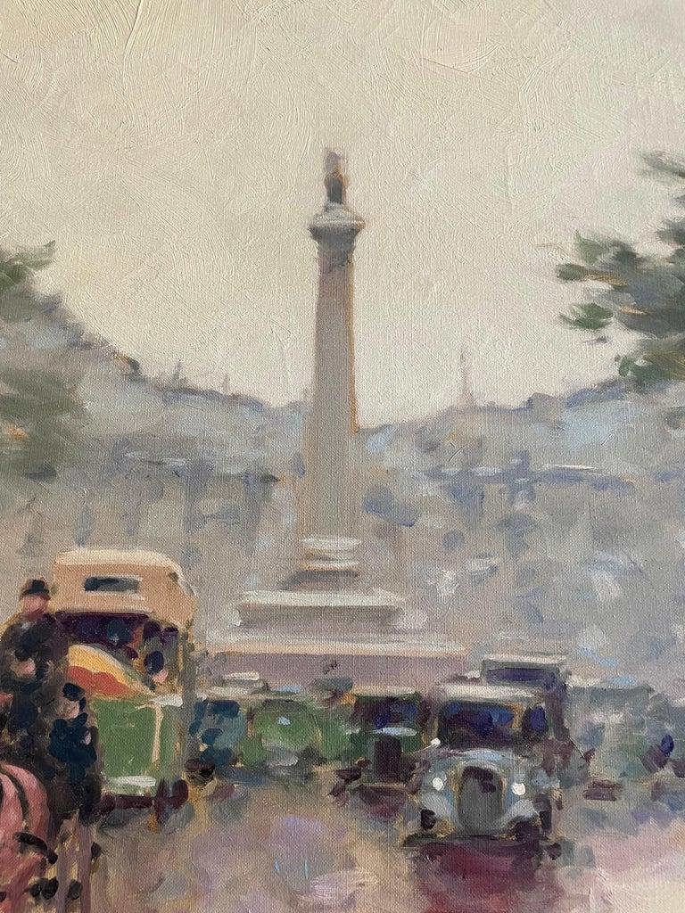 Oil on Canvas Parisian Street Scene by Andre Gisson For Sale at 1stDibs