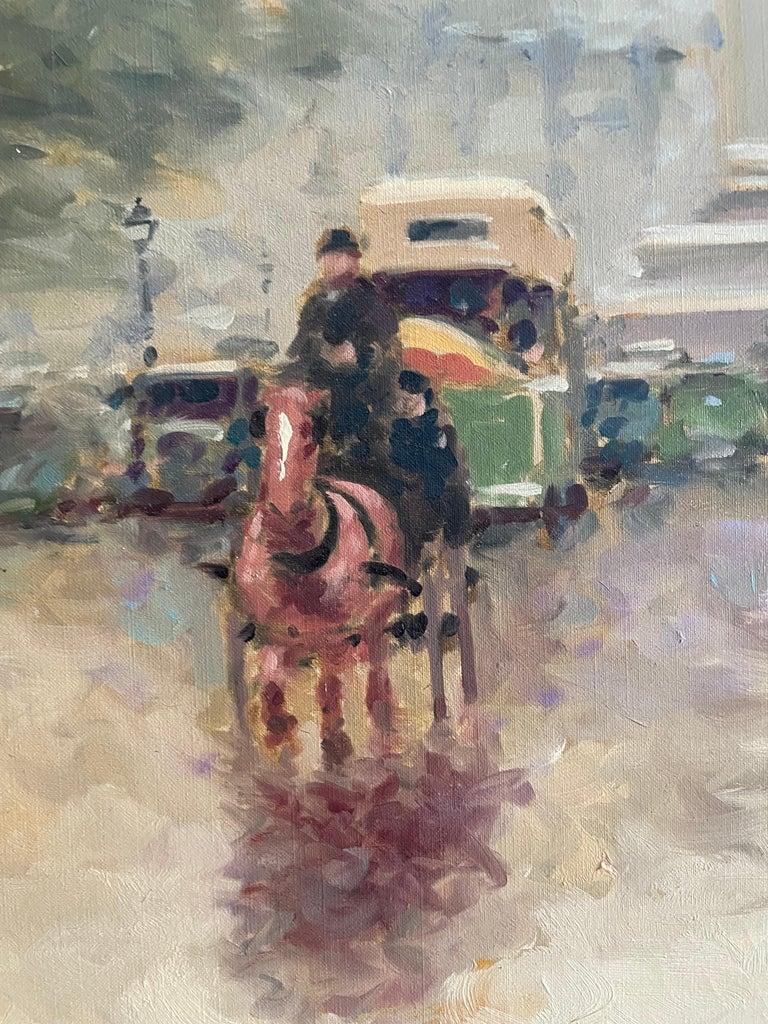 Oil on Canvas Parisian Street Scene by Andre Gisson For Sale at 1stDibs