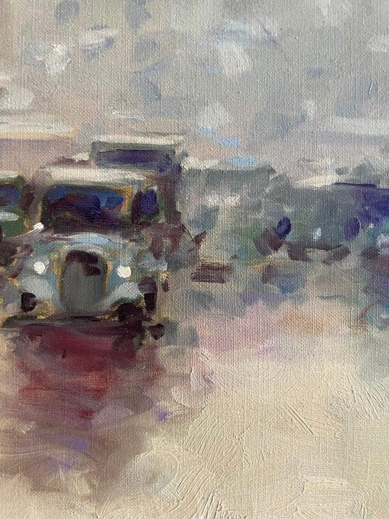 Oil on Canvas Parisian Street Scene by Andre Gisson For Sale at 1stDibs