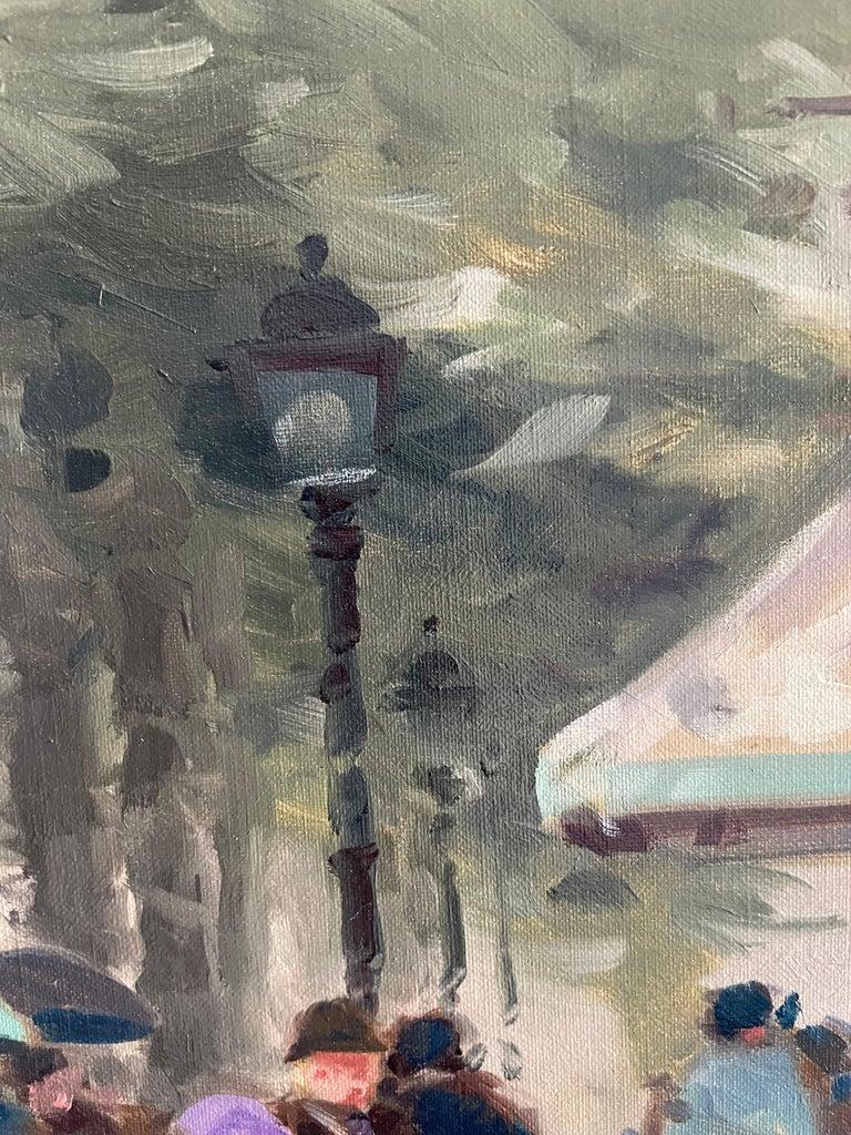 Oil on Canvas Parisian Street Scene by Andre Gisson For Sale at 1stDibs