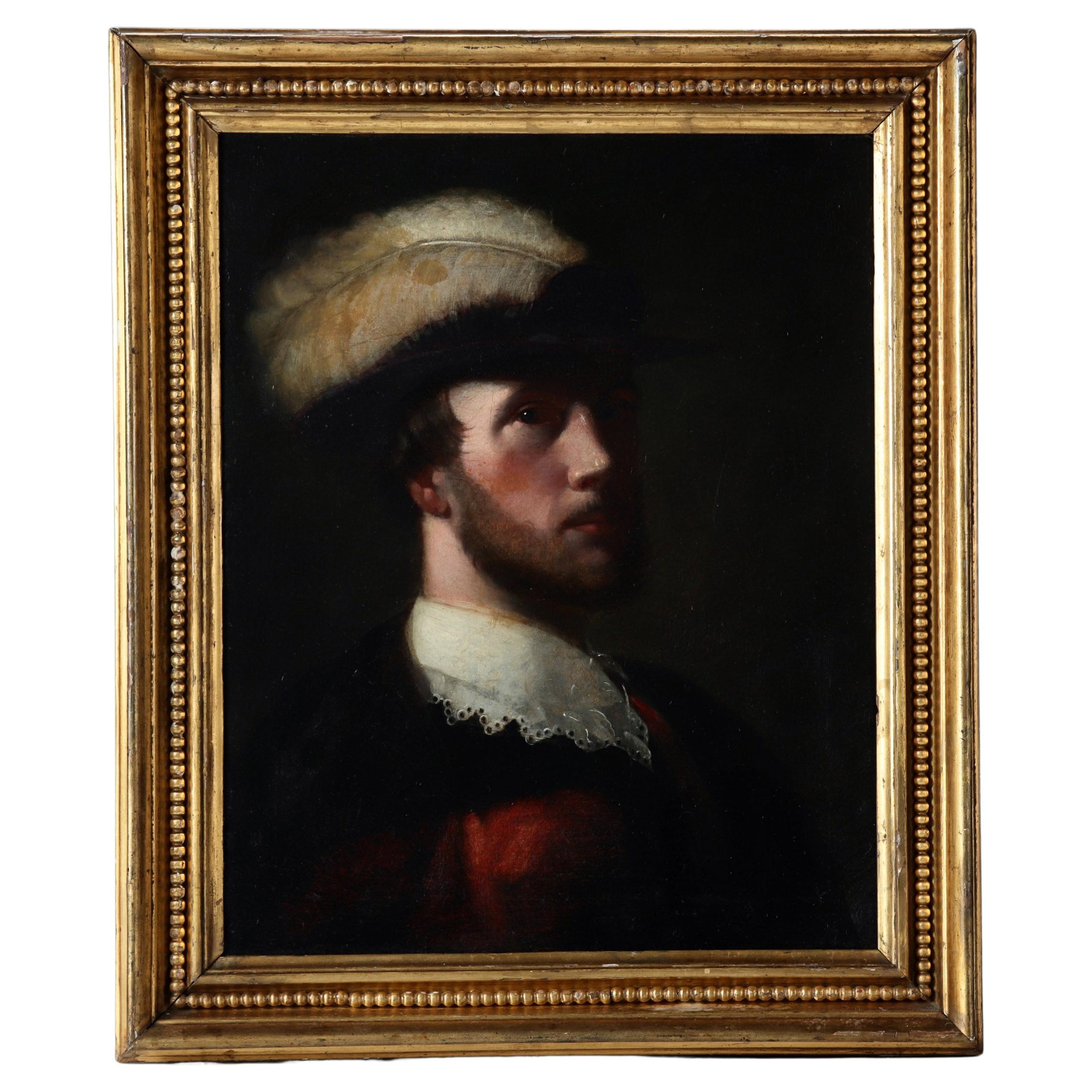 Oil on Canvas Portrait, c.1720 For Sale at 1stDibs