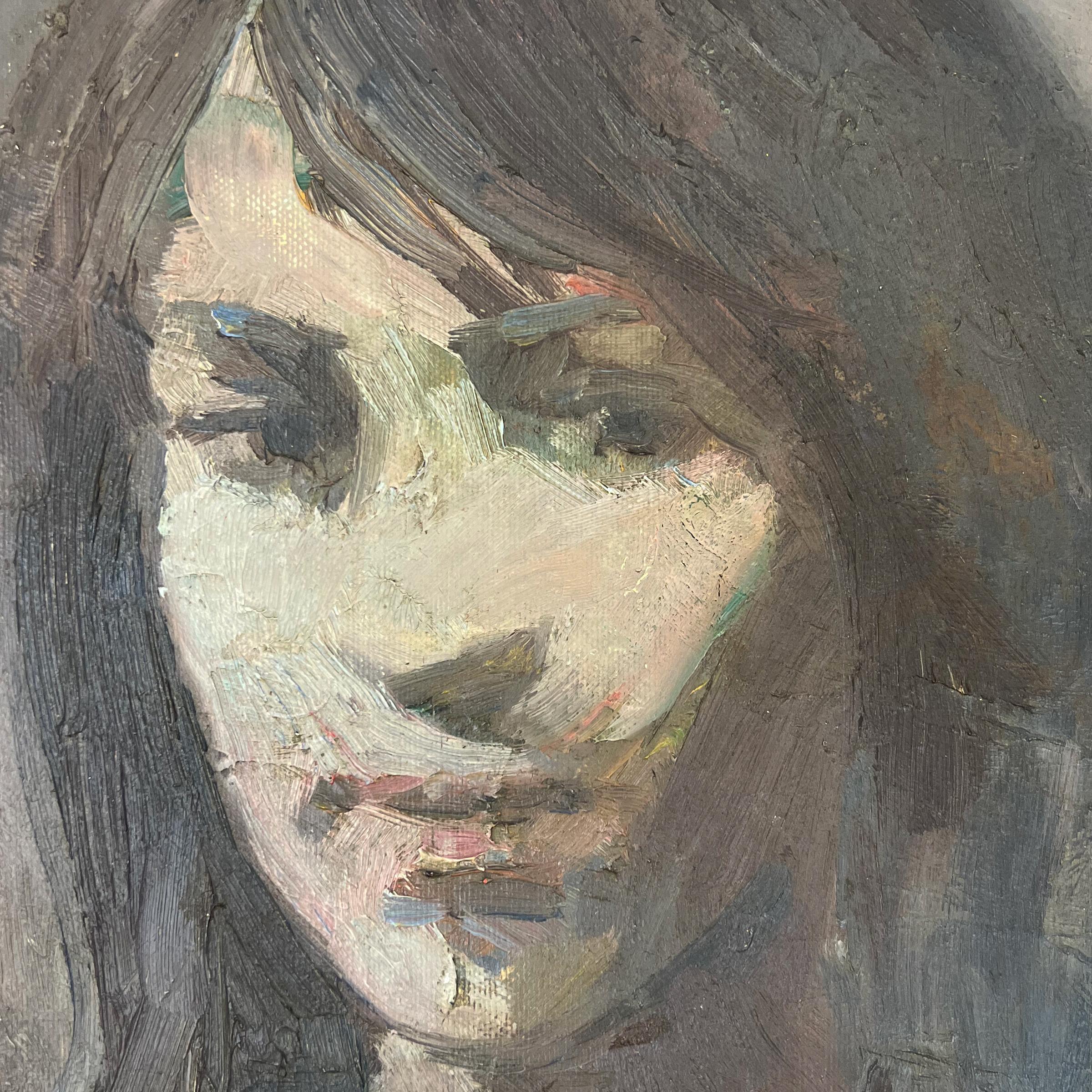 Oil On Canvas Portrait, Faeq Hassan (Iraq, 1914-1992) For Sale at 1stDibs