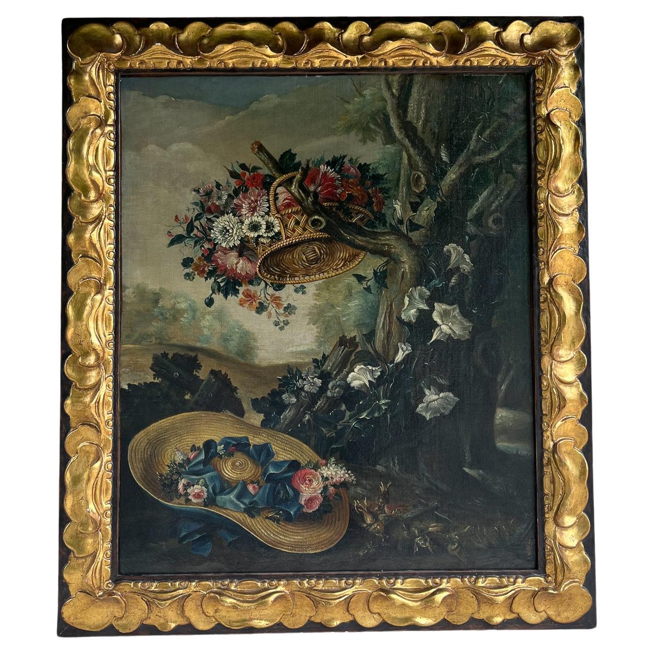 Oil on Canvas Representing an Animated Landscape Signed Collignon, 19th ...