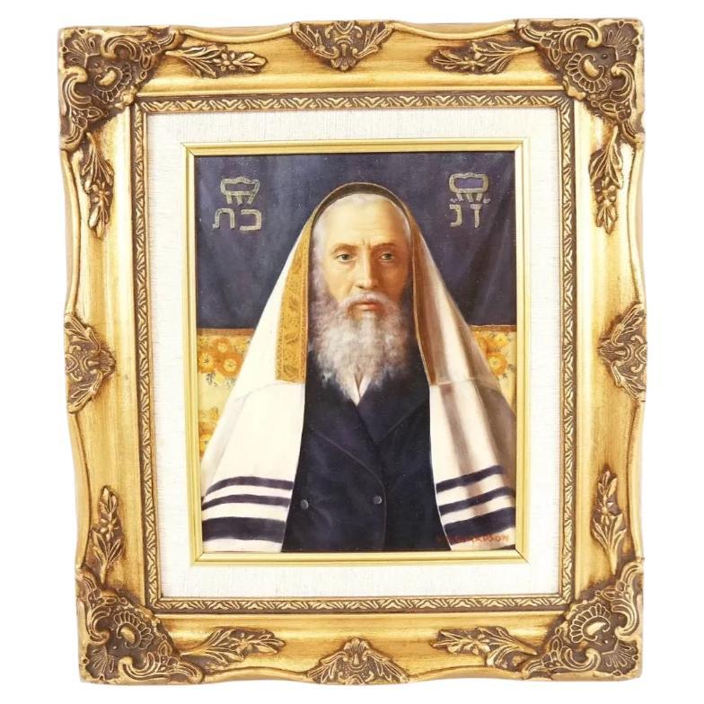 Oil on Panel Portrait Painting of a Rabbi by Otto Eichinger For Sale at ...