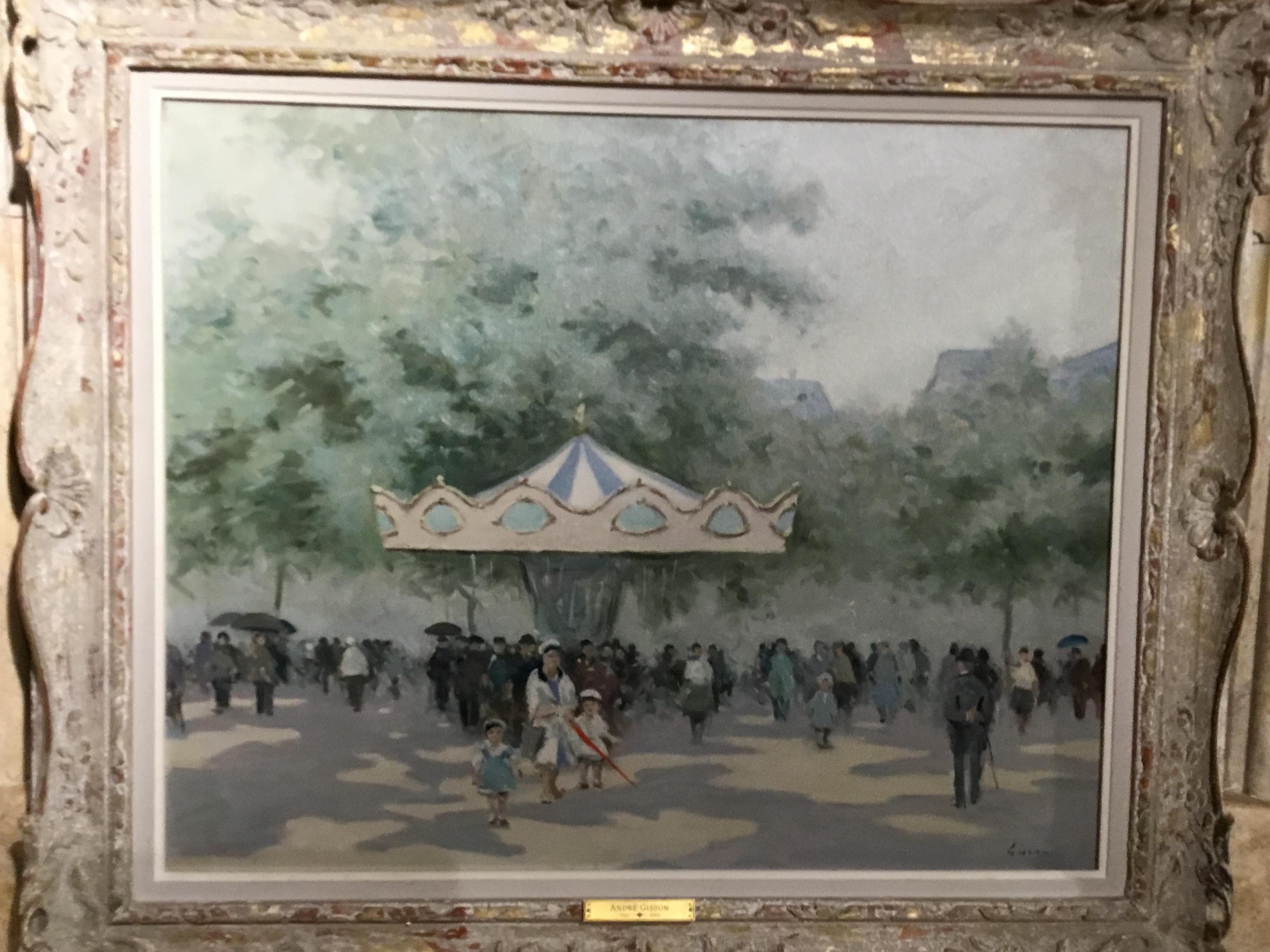 Oil Painting by Andre Gisson Merry Go Round 24” by 30” at 1stDibs