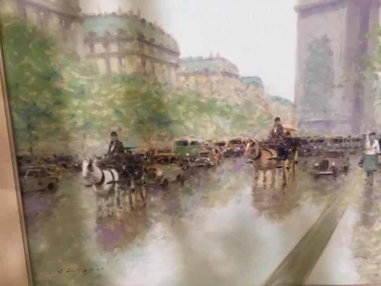 Oil Painting by Andre Gisson of the Arc de Triomphe, 1928-2003 at 1stDibs