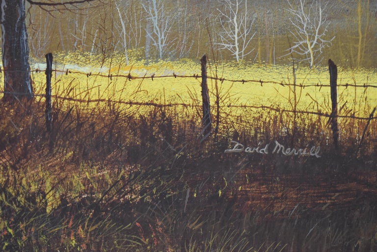 Oil Painting David Merrill Landscape with Barn For Sale at 1stDibs
