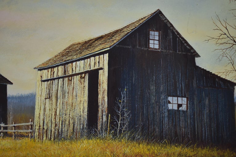 Oil Painting David Merrill Landscape with Barn For Sale at 1stDibs