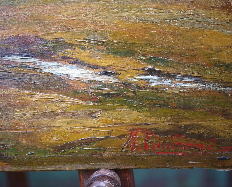 Peinture à l'huile, Dolomites, « Monte Tuglia », Marcelliano Canciani ...