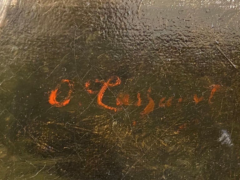 Oil Painting Elegant Lady Under Tree by Nicolas François Octave ...