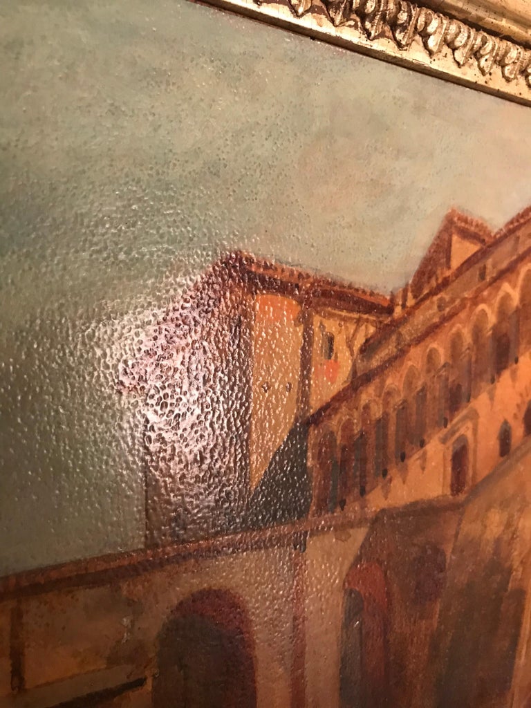 Oil Painting Jacob, Julius Berlin 1842 Genazzano, Piscopal Palace and ...