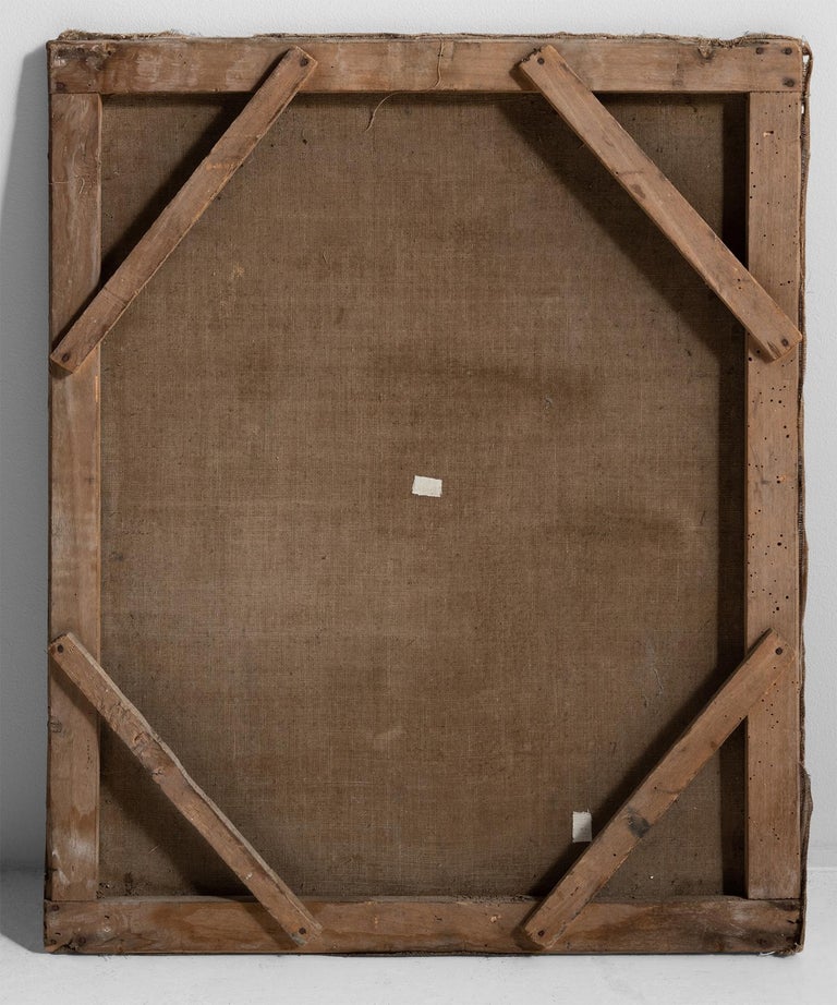 Oil Painting of a Youth in a Blue Jacket For Sale at 1stDibs