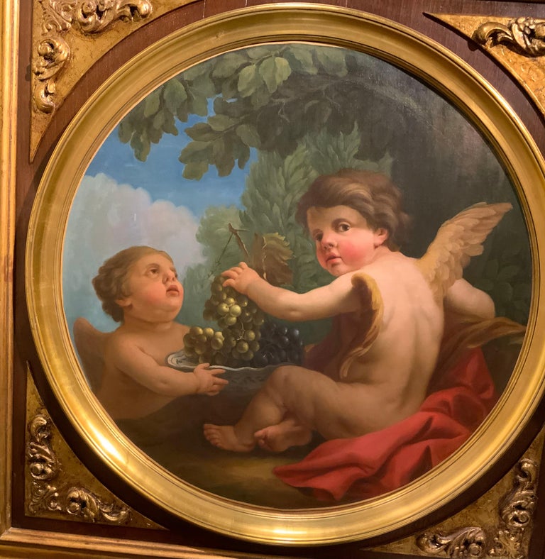 Oil Painting of Angels, 19 Th Century For Sale at 1stDibs