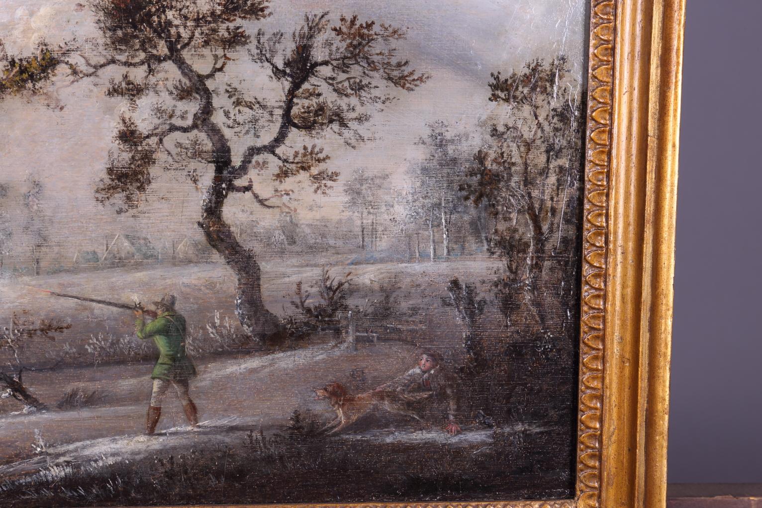 Shooting Oil Painting, Man with a Flintlock Gun, circa 1800 For Sale at ...