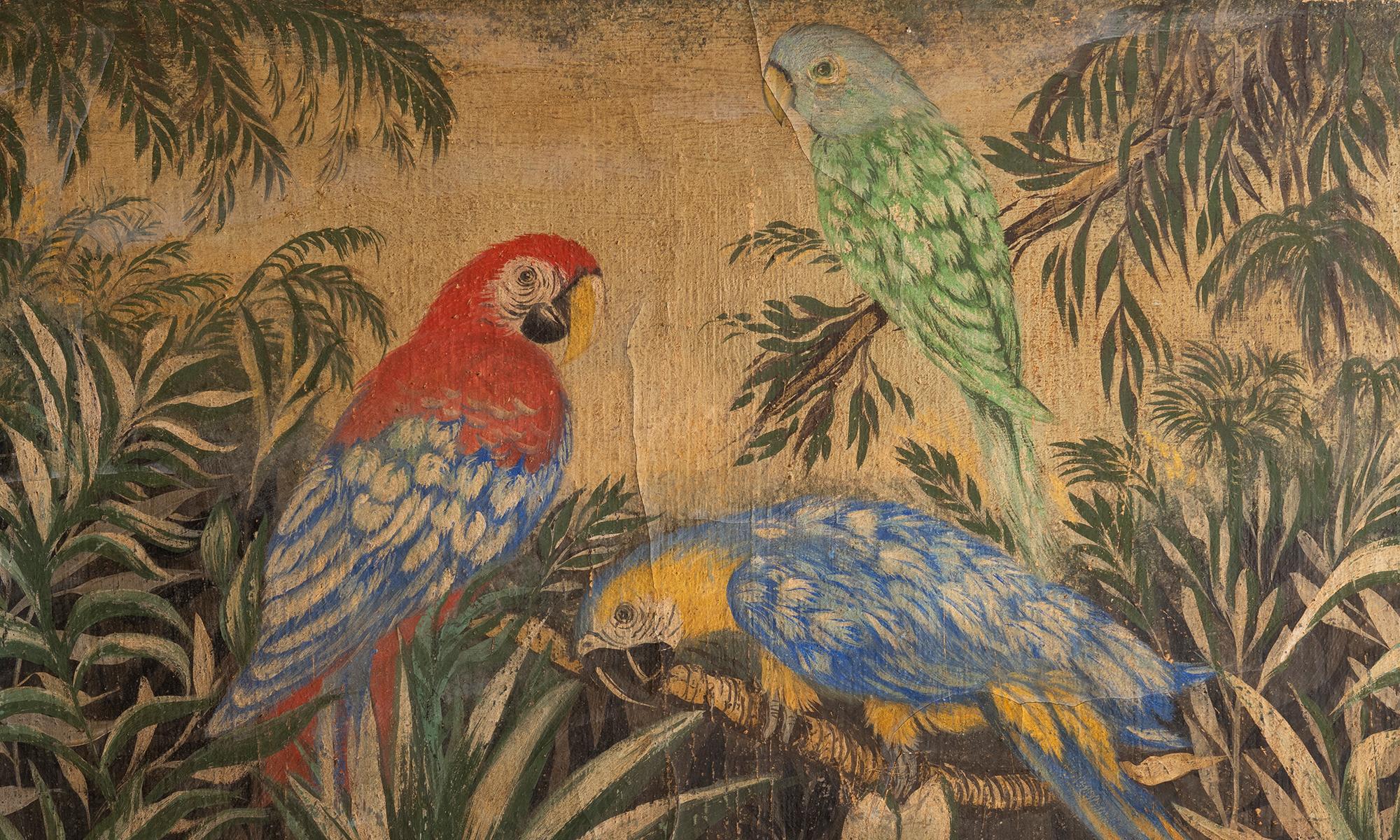Oil Painting of Parrots, France circa 1900 at 1stDibs