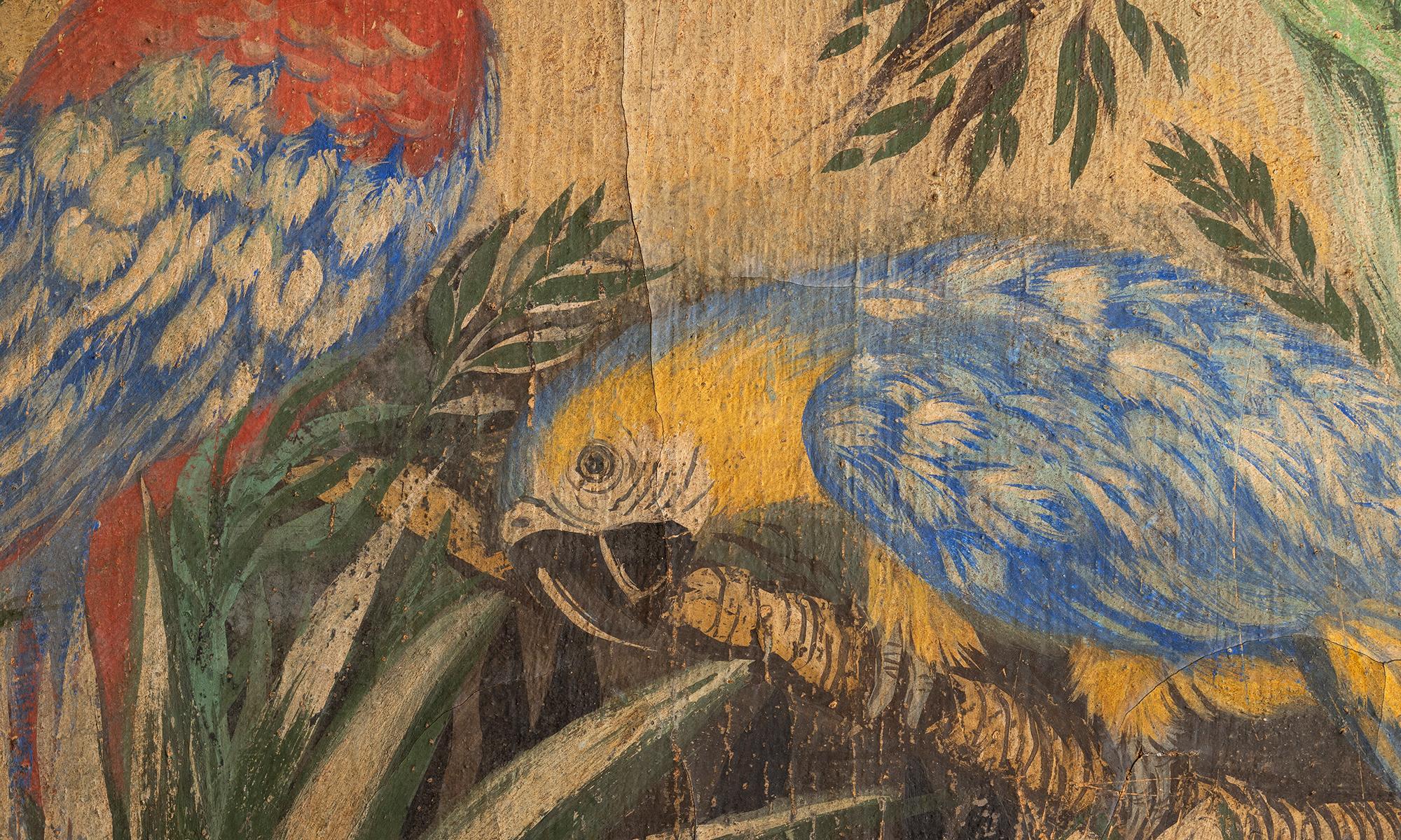Oil Painting of Parrots, France circa 1900 at 1stDibs