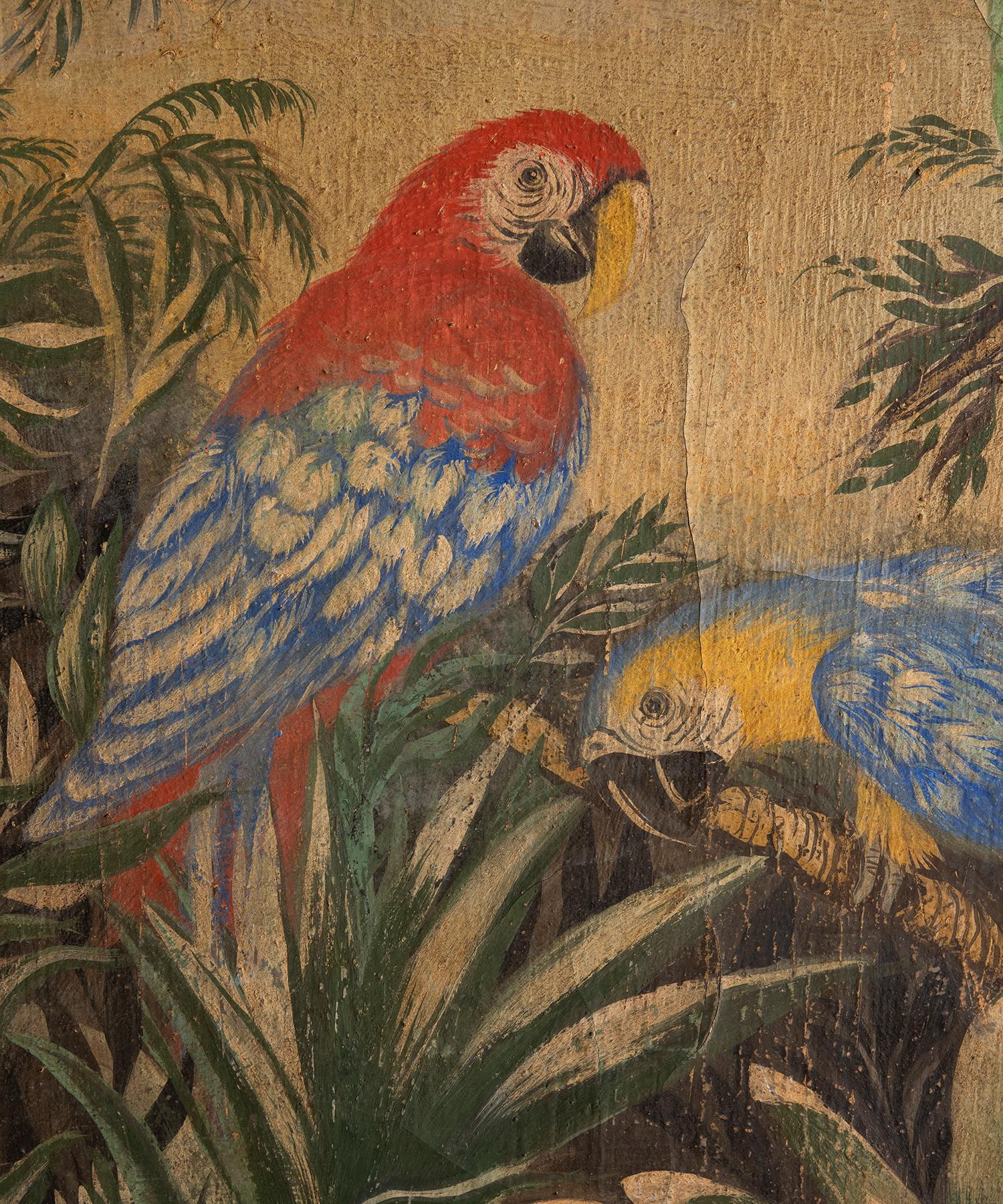 Oil Painting of Parrots, France circa 1900 at 1stDibs