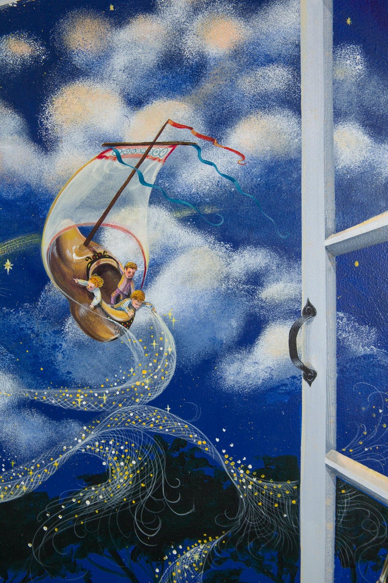 Oil Painting on Board Peter Pan 1986 by Margot Datz, Marthas Vineyard ...
