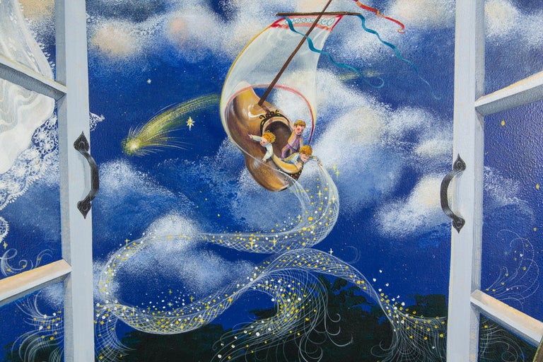 Oil Painting on Board Peter Pan 1986 by Margot Datz, Marthas Vineyard ...
