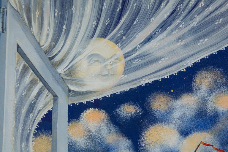 Oil Painting on Board Peter Pan 1986 by Margot Datz, Marthas Vineyard ...