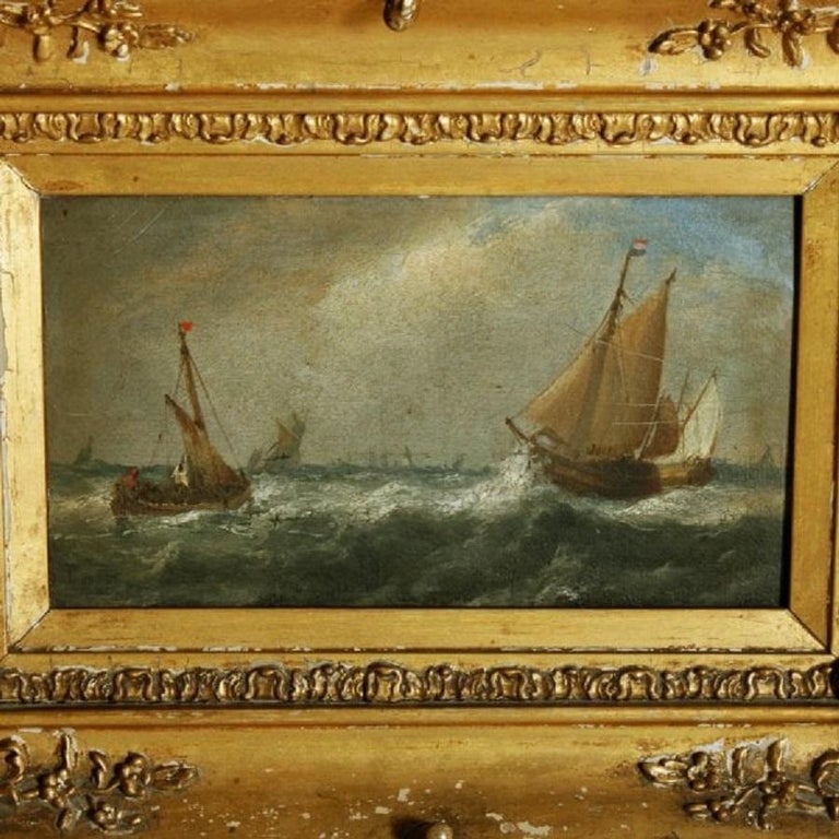 Oil Painting on Board Signed John Wilson, 19th Century For Sale at 1stDibs