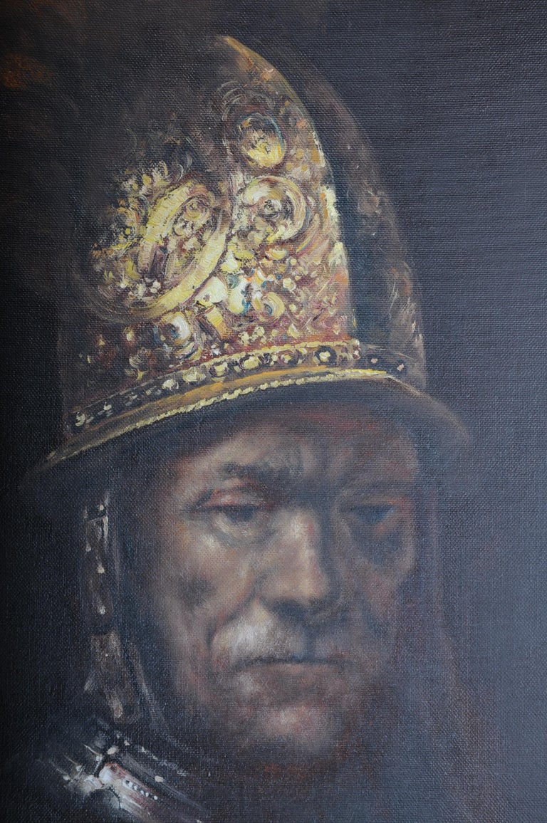 Oil Painting "The Man in the Gold Helmet" Rembrandt van Rijn For Sale ...