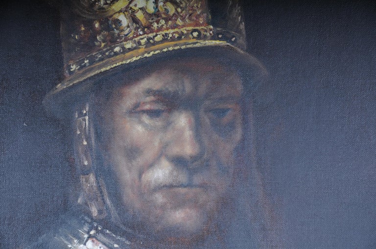 Oil Painting "The Man in the Gold Helmet" Rembrandt van Rijn For Sale ...