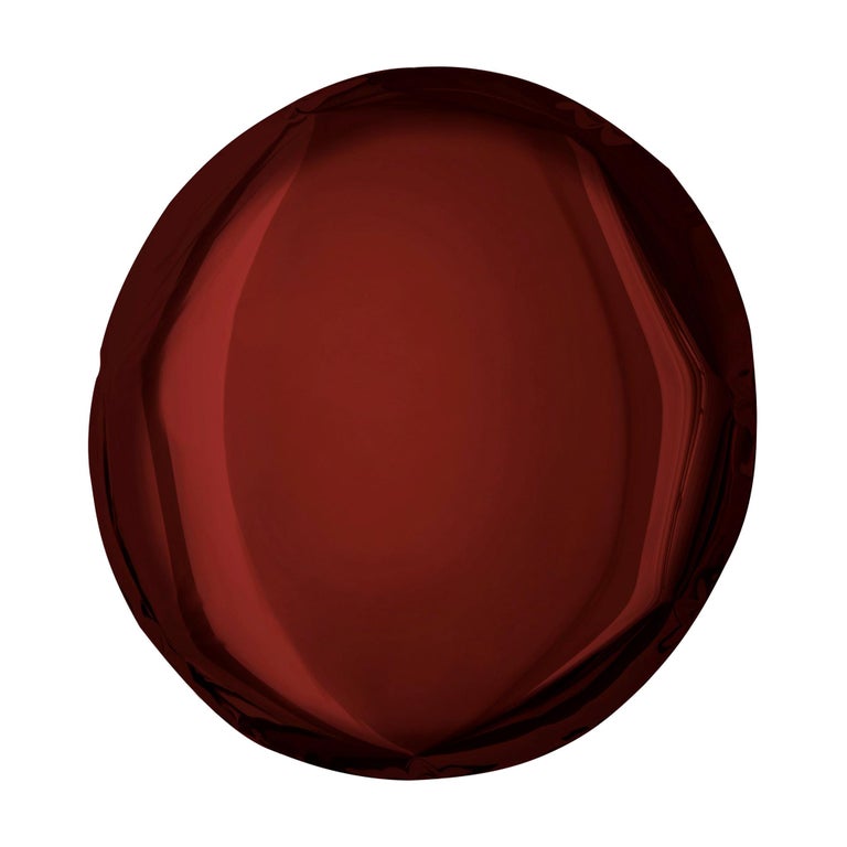 Oko 62 Rubin Red Color Stainless Steel Wall Mirror by Zieta For Sale at ...