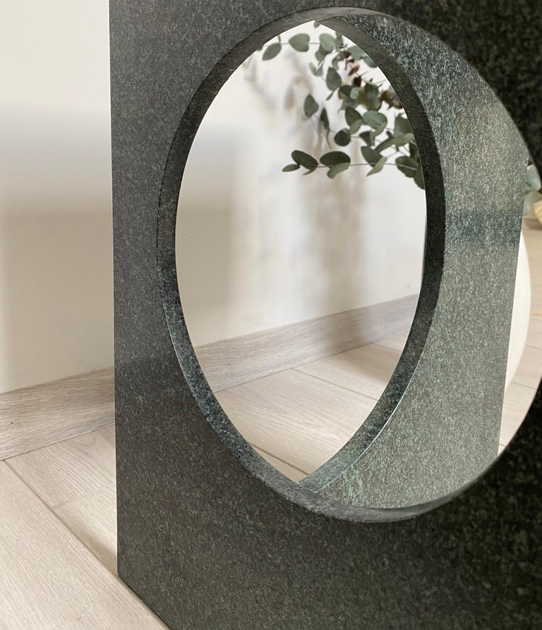 Ola Side Table, Sandblasted Green Diabase Stone, Studio Mohs For Sale ...