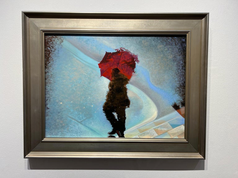 Olaf Schneider - Olaf Schneider, "Rain Walk", 18x24 Rainy Day Cityscape ...