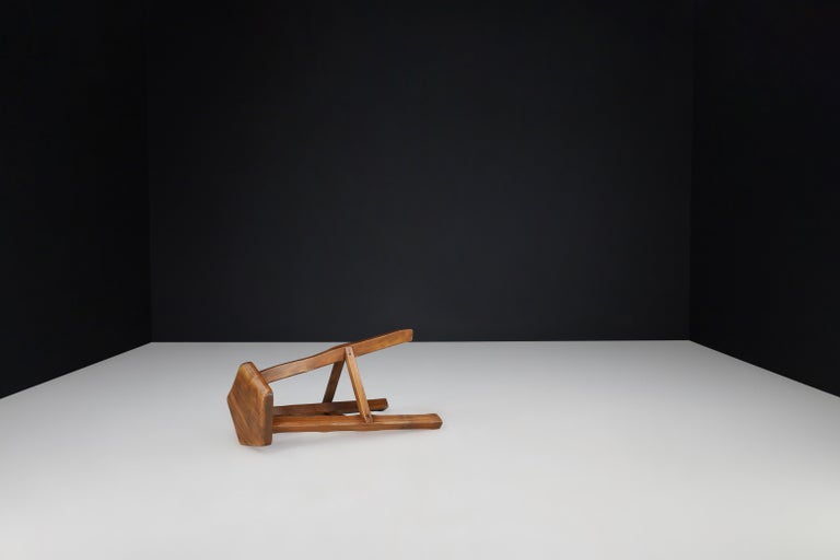 Olavi Hänninen Brutalist Elm Wood Bar Stools, Finland, 1960s For Sale ...