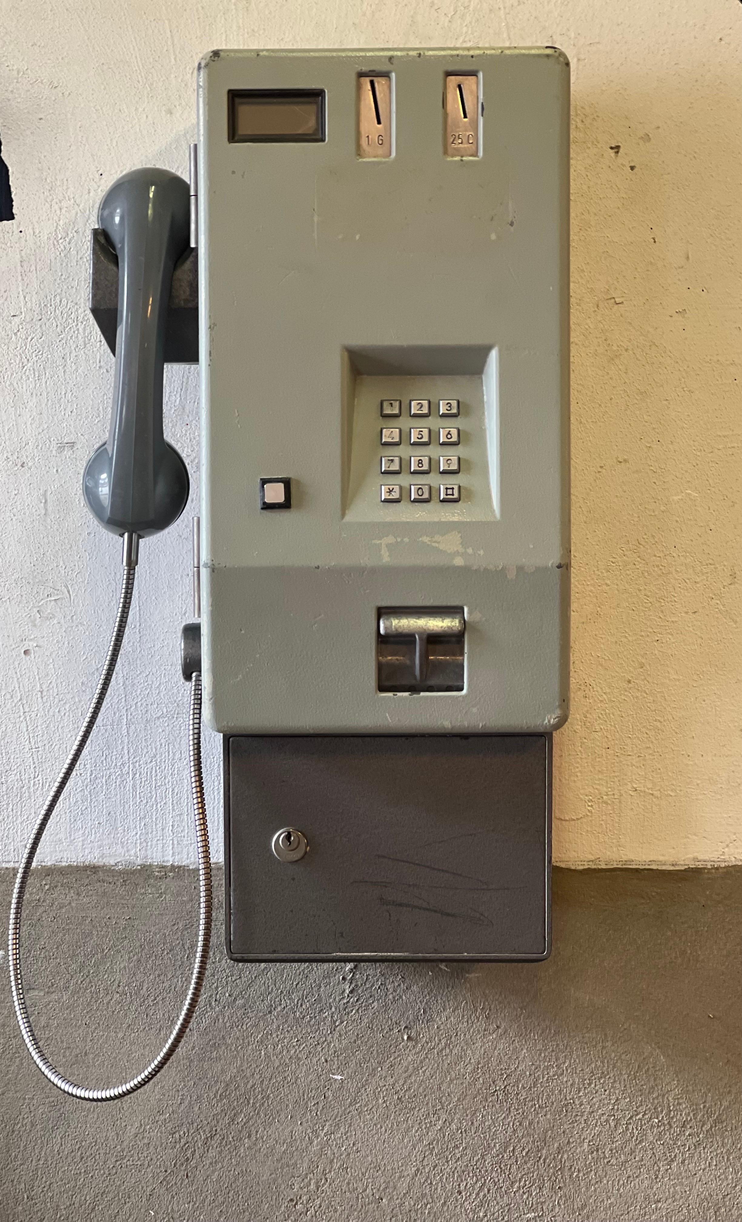 Old 1980’s Dutch PTT phonebooth Payphone, metal, Collectors item For Sale at 1stDibs