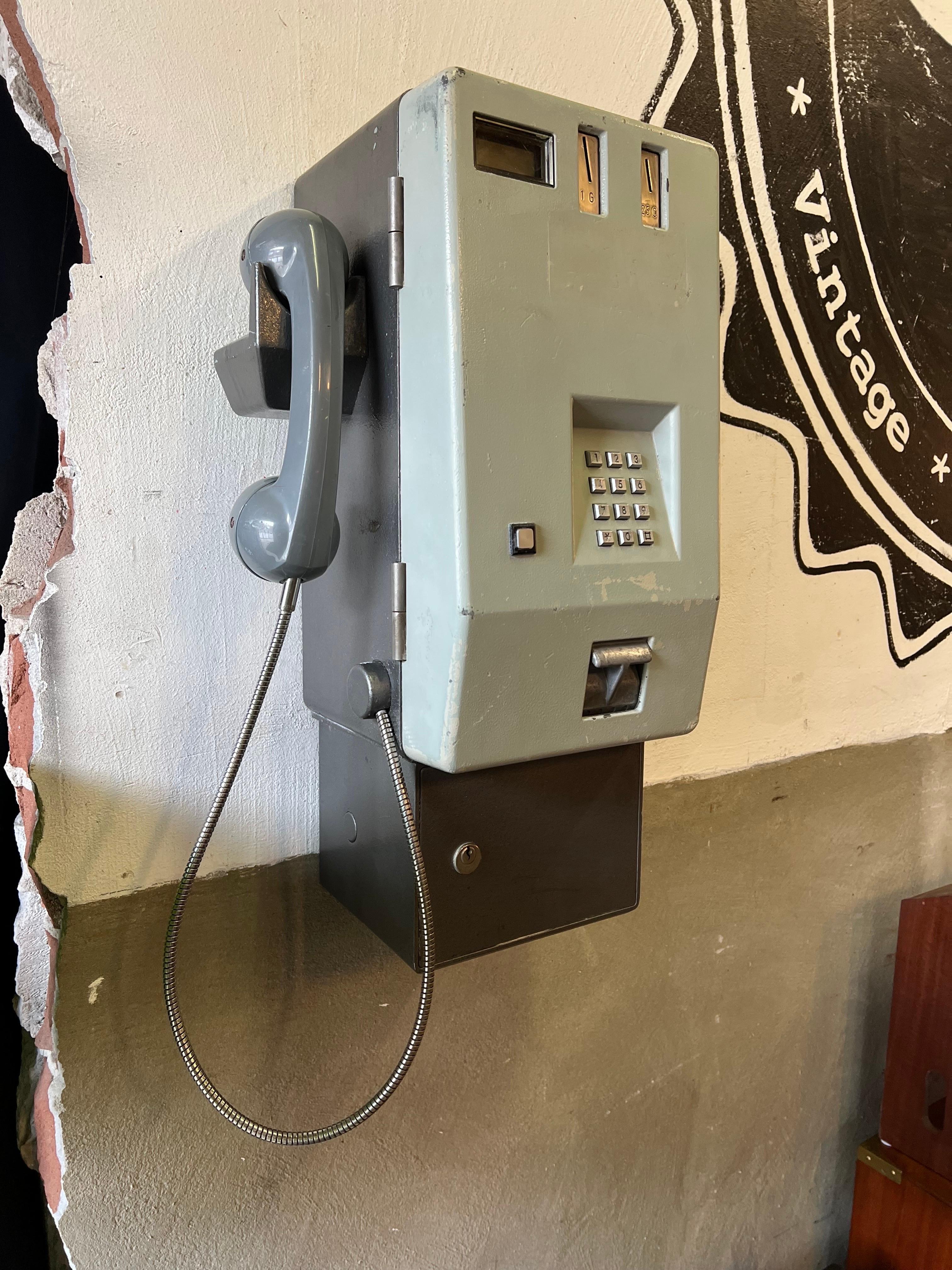 Old 1980’s Dutch PTT phonebooth Payphone, metal, Collectors item For ...