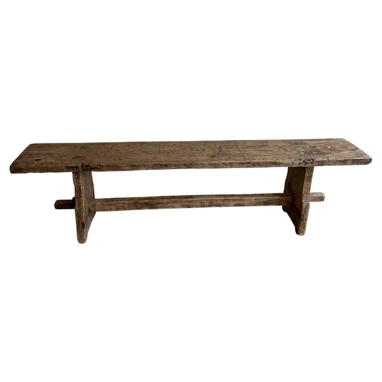 Old 19th Century Austrian Bench in pine at 1stDibs