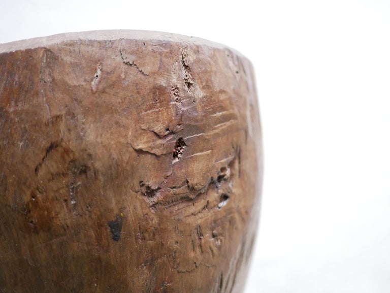 Old African Wooden Mortar For Sale at 1stDibs
