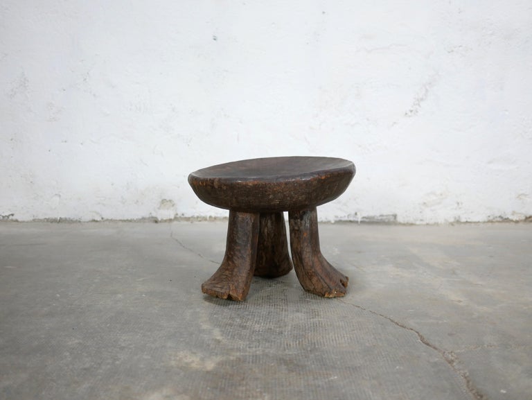 Old African wooden stool For Sale at 1stDibs