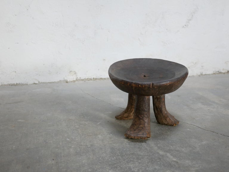 Old African wooden stool For Sale at 1stDibs