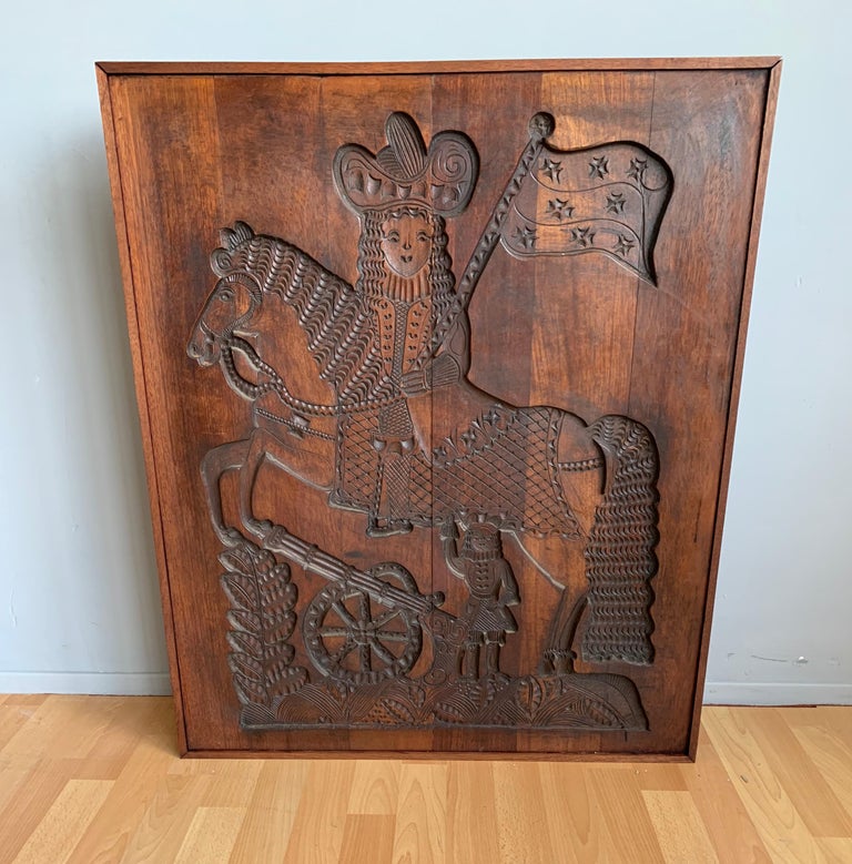 Old and Very Large Solid Hard Wood, Folk Art Gingerbread Mold for Wall ...