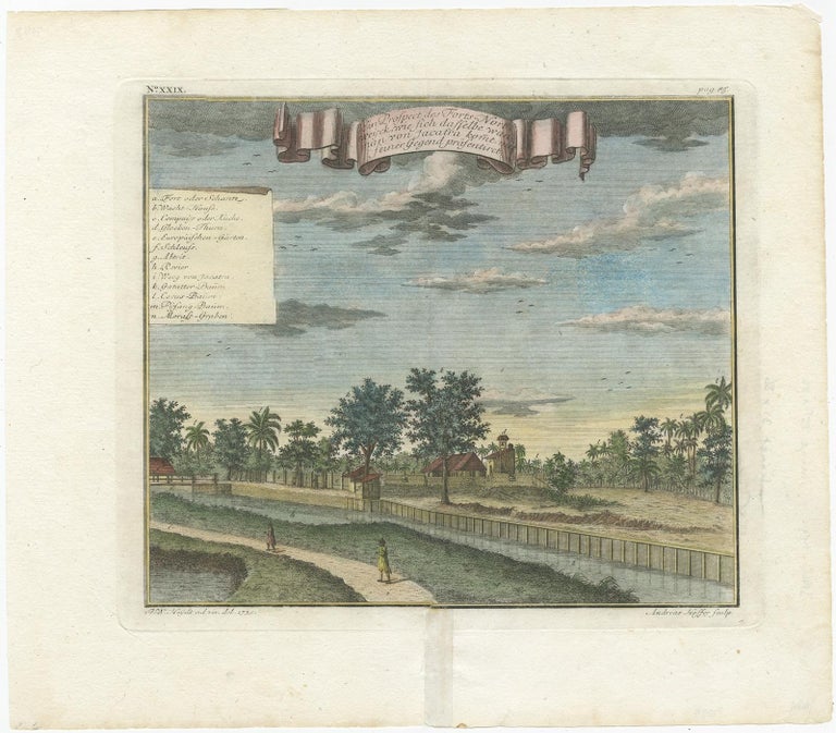 Old Antique Print of Fort Noordwijk, Batavia 'Jakarta, Indonesia', 1739 ...