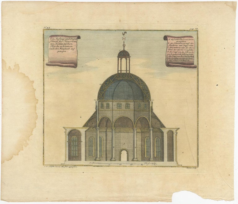 Old Antque Pirint of the New Dutch Church of Batavia 'Jakarta ...