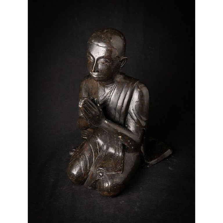 Old Bronze Burmese Monk Statue from Burma For Sale at 1stDibs