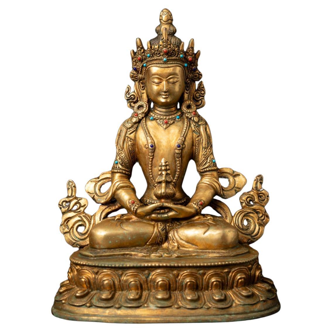 Old bronze Nepali Aparmita Buddha statue from Nepal, Middle 20th ...