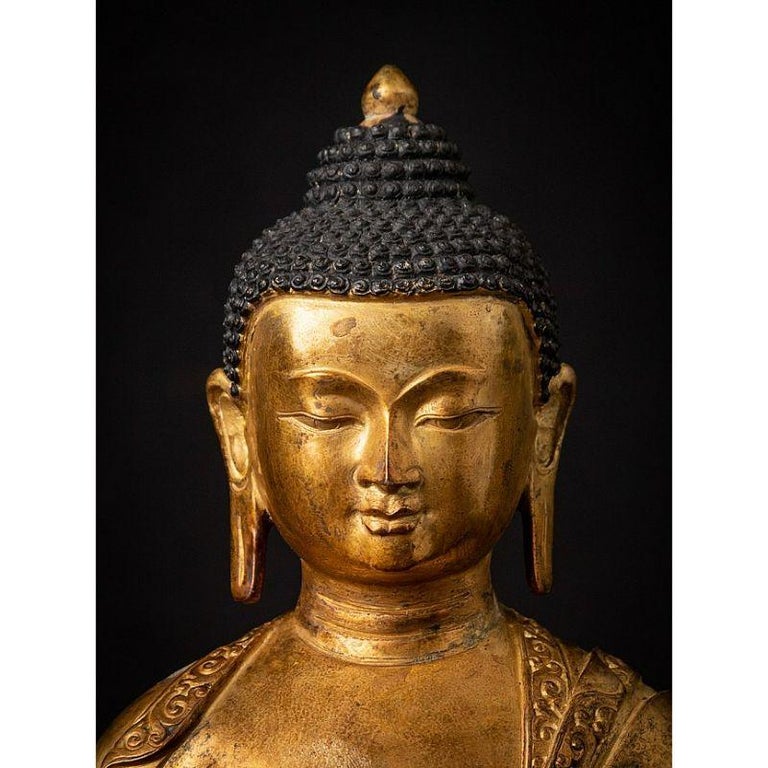 Old Bronze Nepali Buddha Statue from Nepal For Sale at 1stDibs